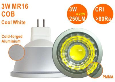 China 25W Halogen Replacment Epistar COB CE RoHS MR16 GU10 3W 6000K Dimmable Spot Light for sale