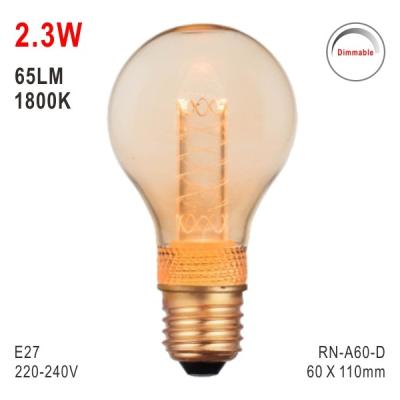 China E27 A60 Bulb, Deco Light, LED Bulb, Fashionable Glass Bulb, Candle Light for sale