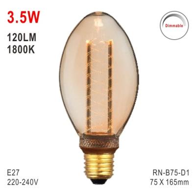 China B75 Bulb, Deco Light, E27 LED Bulb, Fashionable Glass Bulb, Candle Light for sale