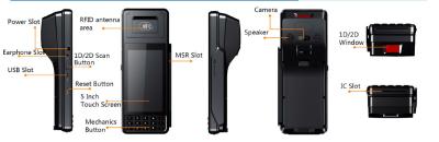 China Multi-function mobile pos with 1D/2D scanner for sale