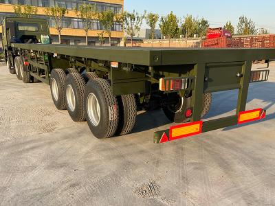 Cina Rimorchio semirimorchio per camion a pianale ribassato 3 assi 60 tonnellate spedizione container 20/40FT in vendita