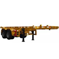 China 2 Axles Skeletal Container Semi Trailer T700 40ft Container Chassis for sale