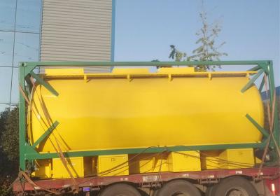 Cina 52 iso giallo del T1 del trasporto in container del carro armato di CBM 40ft per vino in vendita