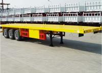 China ISO 20 Foot Flat Deck Trailer 3mm Flatbed Trailer For Shipping Container for sale