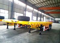 China ISO 20 Foot Flat Deck Trailer 3mm Flatbed Trailer For Shipping Container for sale