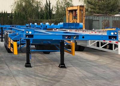China 20 Feet Skeleton Container Semi Trailer 1550mm Skeleton Chassis 24V for sale
