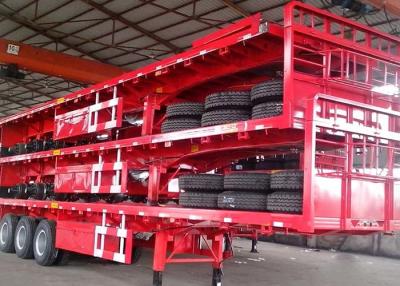 Cina Alto letto 45 tonnellate di Snowrunner dei semi del rimorchio Q345B 20ft di rimorchio a base piatta del letto piano in vendita