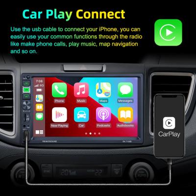 Cina Baccano stereo di Carplay di Tft Mp5 della radio di FM del giocatore della carta a grande schermo a 7,0 pollici del FCC TF doppio in vendita