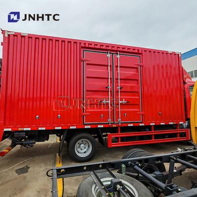 China Brand 5 Ton Truck 4x2 6 Wheeler Cargo Van Mini Lorry Truck Euro2 Diesel Cargo Truck With Hydraulic Tailplate for sale