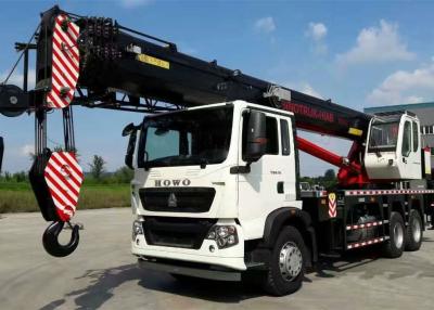 China 360 All Rotation Truck Mounted Knuckle Boom Cranes 10 Ton SQ10ZK3Q Red Color for sale