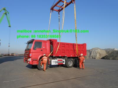 China levantamento meados de resistente vermelho de Sinotruk 18m3 do caminhão basculante 336hp para a carga 40t à venda