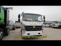 Novo HOWO 6 rodas 5-15cbm Lixeira limpeza caminhão de lixo