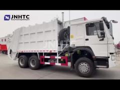 HOWO caminhão de lixo compactador 4x2 Euro 2 eliminação de resíduos Carregador traseiro de lixo caminhão verde diesel modelo novo