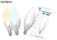 China Bluetooth Mesh Smart Light Bulb C35 4W 320lm 2700K-6500K Dimmable Color Changing Group Control for sale