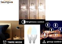 China Bluetooth Mesh Smart Light Bulb C35 4W 320lm 2700K-6500K Dimmable Color Changing Group Control for sale