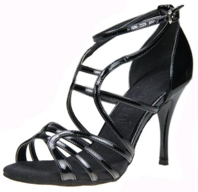 China Suphini lace-up black PU ballroom party dance shoes for sale