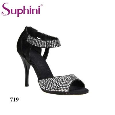 China Suphini Handmade High Heel Crystal Dance Shoes Women Tango Shoes for sale
