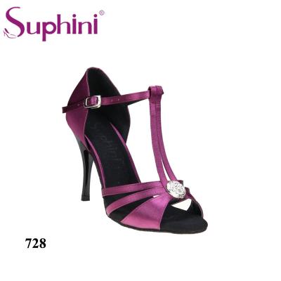 China Suphini Purple Open Beep Toe Argentine Tango Dance Heel Suphini Shoes for sale