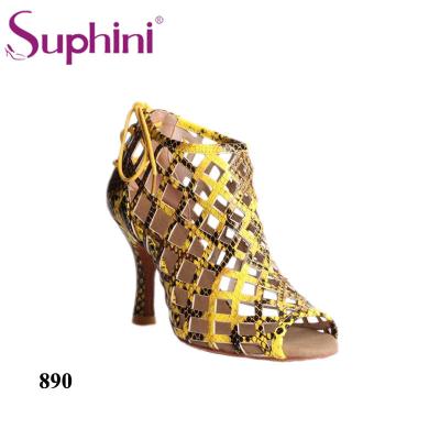 China Factory price High Heel Snake Women Party Lantin Dance Shoes Boots for sale