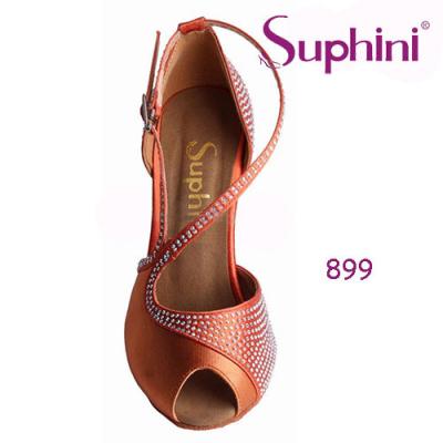 China High quality peep toe pump satin with rhinestones latin dance shoes sexy high heel shoes for sale