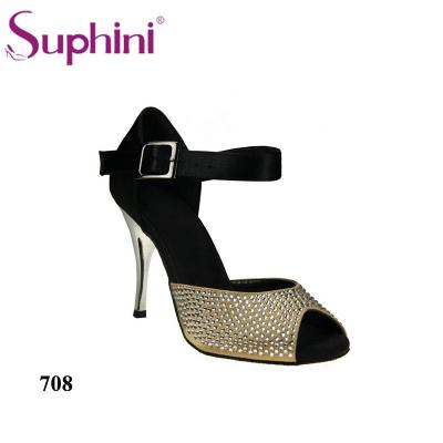 China Suphini leopard reverse villi high heel chacha/tango/salsa/ballroom/latin dance shoes for sale