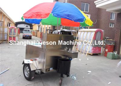 Cina Finestra di vetro del carretto del hot dog dell'acciaio inossidabile del rimorchio degli alimenti a rapida preparazione con i gabinetti in vendita