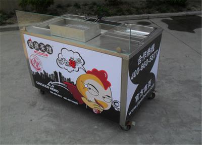 Cina Carretto dell'alimento dell'acciaio inossidabile del CE/carretto alimenti a rapida preparazione/carretto mobile della frittura per il pollo in vendita