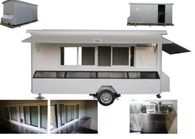 Cina Contenitore mobile della cucina della finestra di vetro con la tenda, carretto mobile della cucina in vendita