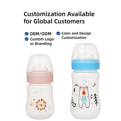 China 2026 New Design Anti Colic BPA Free PP Baby Bottle With Silicone Nipple 0-12 Month for sale
