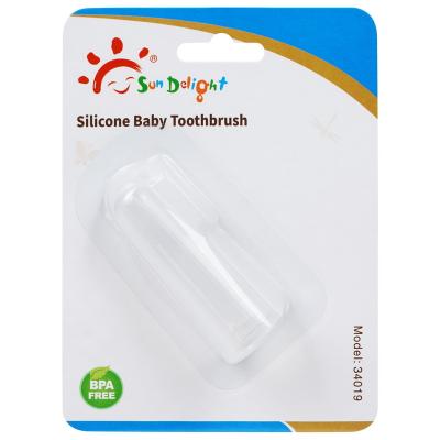 China Baby Finger Infant Silicone Toothbrush Baby Teether Brush for sale