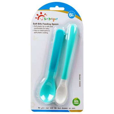 Cina Cucchiaio d'alimentazione del bambino di plastica del TPE in vendita