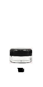 Beauticom Pana Clear Plastic Sample Jars hold creams powder dip liquids cosmetic creams and lotion