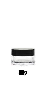 Beauticom Pana Clear Plastic Sample Jars hold creams powder dip liquids cosmetic creams and lotion