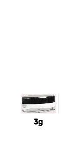 Beauticom Pana Clear Plastic Sample Jars hold creams powder dip liquids cosmetic creams and lotion