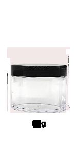 Beauticom Pana Clear Plastic Sample Jars hold creams powder dip liquids cosmetic creams and lotion