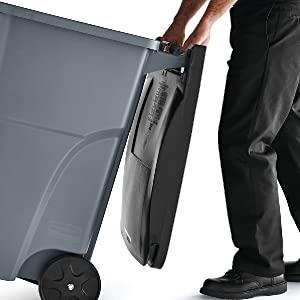 Rubbermaid Commercial Products BRUTE Rollout Wheeled Trash Can Recycling Driveway Container Bins