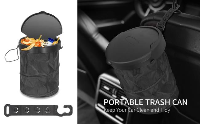Waterproof Car Trash Can, Folder Car Trash Bin