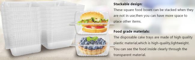 plastic clamsehll dessert trays