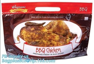 China De Kippenzakken van antimist roosterden de Hete Rotisserie, Microwaveable vlees Verpakkingszak met Resealable Schuifritssluiting Te koop