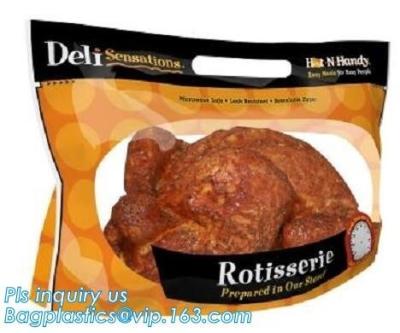 China De Kippenzakken van antimist roosterden de Hete Rotisserie, Microwaveable vlees Verpakkingszak met Resealable Schuifritssluiting Te koop