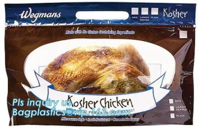 China De Kippenzakken van antimist roosterden de Hete Rotisserie, Microwaveable vlees Verpakkingszak met Resealable Schuifritssluiting Te koop