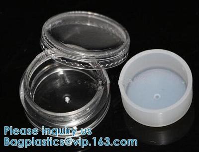 China 5g 5ml Small Cream Clear Plastic Pot With Screw Cap Cosmetic Container Empty Plastic Jar for sale