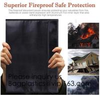 China Fireproof Document Bag 2000°F Waterproof File Protector 11x15 Inch for Passport Cash for sale