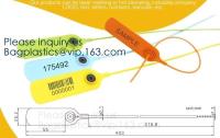 China Customizable Plastic Security Seals PP PE Tamper Evident Cable Lock Tags for Meter and Container Use for sale