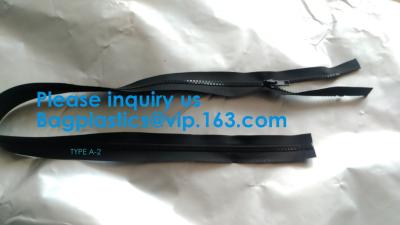 China Airtight Slider Zipper, TPU Weldable Isolation For Diving Suit, TPU Coated Tape, Resin Teeth, Metal Slider. for sale