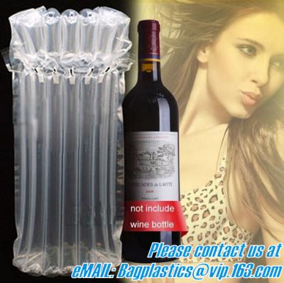 China Sacos inflados do protetor da garrafa de vinho, transporte de vidro do curso das luvas, coluna enchida ar, amortecimento Leakproof à venda