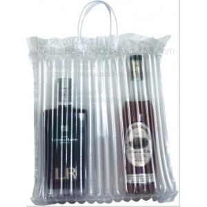 China Sacos inflados do protetor da garrafa de vinho, transporte de vidro do curso das luvas, coluna enchida ar, amortecimento Leakproof à venda