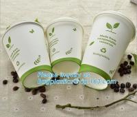 China Customizable PLA Lined Biodegradable Paper Cups 8oz 12oz for Hot Cold Beverages Eco Friendly Compostable for sale