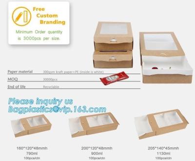 China Noedelvakje, Salade Beschikbare Verpakking, Kraftpapier-Document Lunchvakje, Beschikbaar Kraftpapier-Douanedocument Lunchvakje Te koop