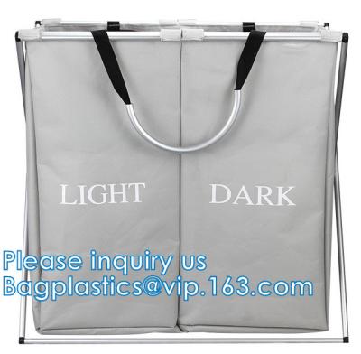 China Laundry Bag, Foldable Laundry Sorter Basket, Multi Compartments, Bedroom Clothes Storage, Washing Basket for sale
